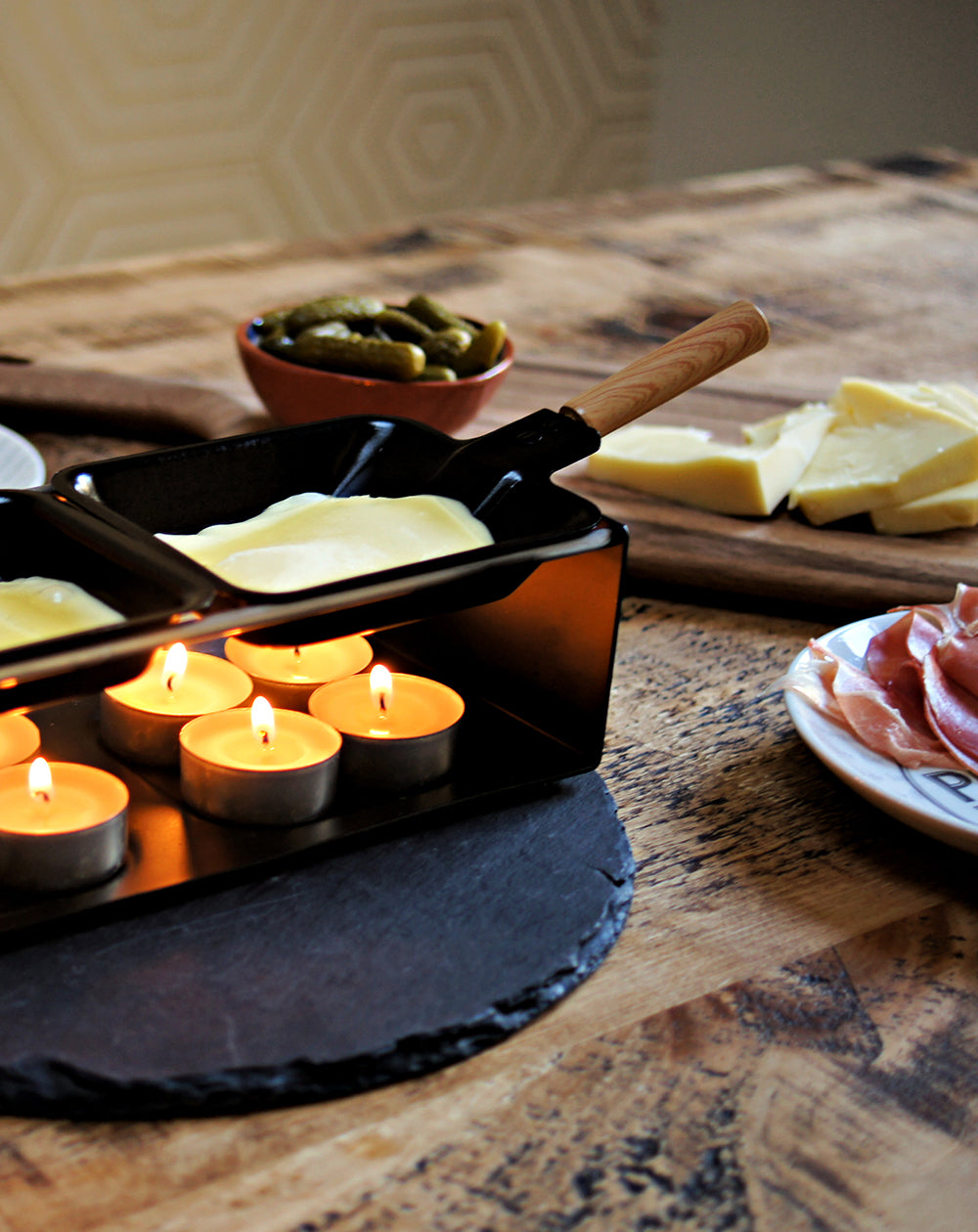 Two Pan Raclette Heater | Paxton & Whitfield